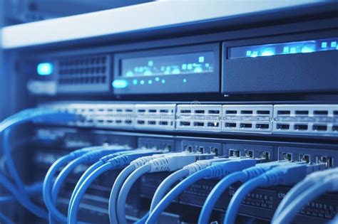 Data Infrastructure Network Server Room With Organized Computer