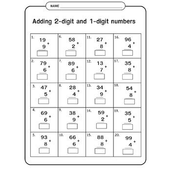 Adding 2 Digit Numbers To 1 Digit Numbers With Carryover By Jantima Kainoonsing