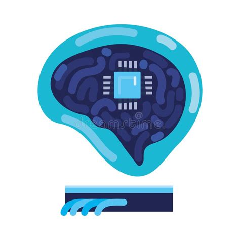 Ai Brain With Microchip Icon Stock Vector Illustration Of Cyber Data 360522307