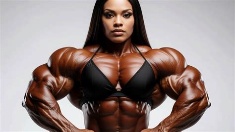 Lifelike Realistic Swole Massive Jacked Gigantic Young Female