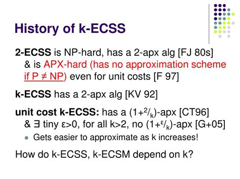 Ppt Algorithms And Lps For K Edge Connected Spanning Subgraphs