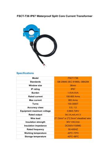 Xh Sct T36 Split Core Current Transformer Ct Jiangyin Spark Electronic Technology Co Ltd