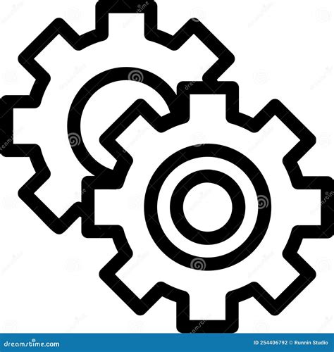 System Icon With Outline Style Stock Vector Illustration Of Idea