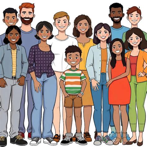 Diversity Representation Group Of Diverse Individuals Premium Ai Generated Image