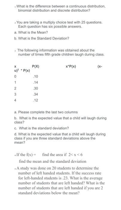 Solved What Is The Difference Between A Continuous Chegg