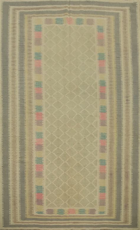 Vegetable Dye Geometric Kilim Handwoven Area Rug 6x9
