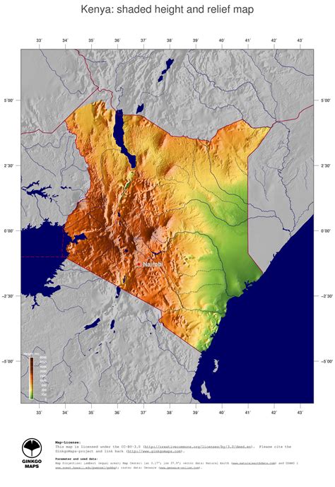 Map Kenya Ginkgomaps Continent Africa Region Kenya