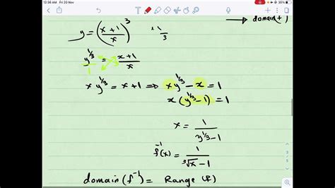 The Inverse Function Exercises Youtube