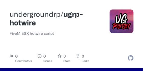 github undergroundrp ugrp hotwire fivem esx hotwire script