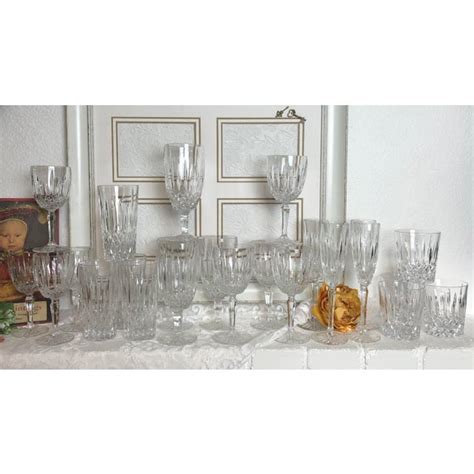 Vintage Mikasa Crystal Drinking Glasses Old Dublin Stemware 24 Piece Set Chairish
