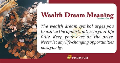 Wealth In Your Dream Meaning Interpretation And Symbolism Sunsignsorg