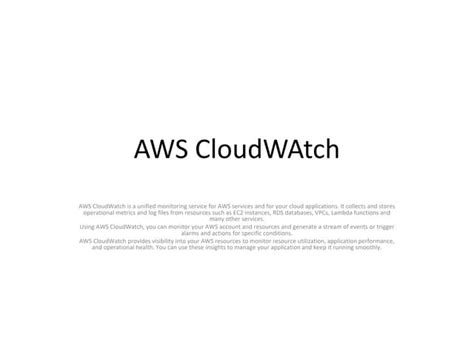 aws cloudwatch log insights example presentation pptx