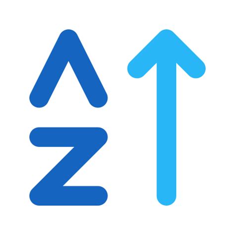 Sort Up Generic Blue Icon
