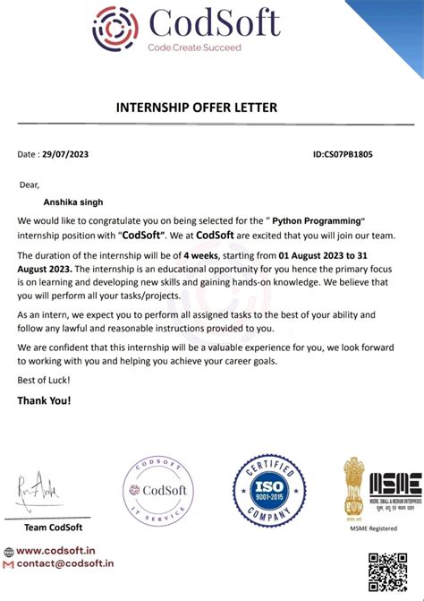 Anshika Singh On Linkedin Codsoft Codsoftinternship