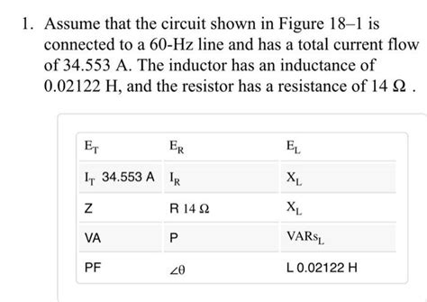 Solved 1 Assume That The Circuit Shown In Figure 18−1 Is