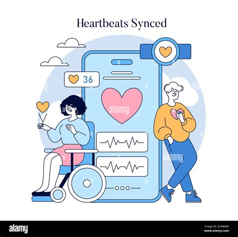 Long Distance Love Concept Connection Between Two People Through