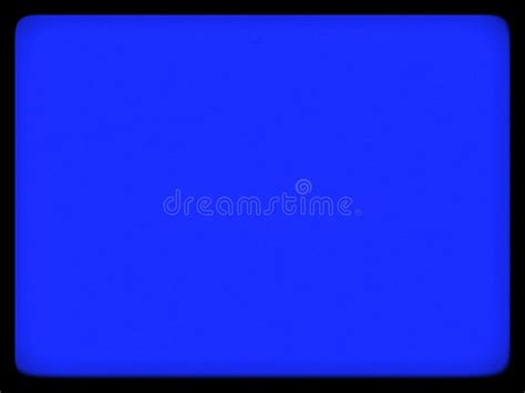 Solid Blank Empty Blue Rectangle Screen Abstract With Black Outline