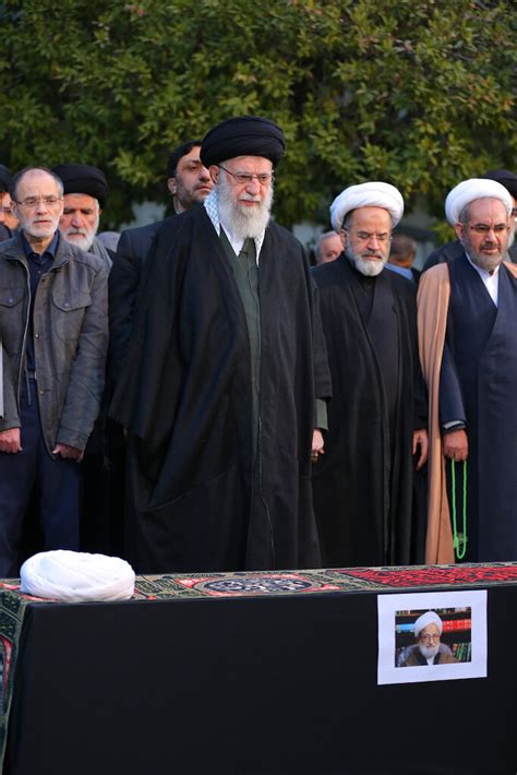 Khameneiir Imam Khamenei Led The Funeral Prayer For Ayatollah Emami