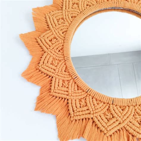 Macrame Round Mirror Mandala Macrame Diy Pattern Macrame Etsy