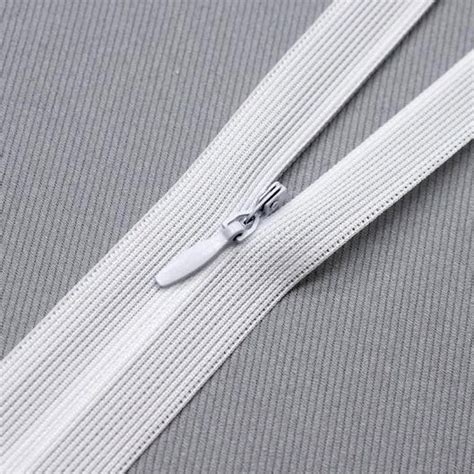 Молния потайная рулонная спираль тип 3, белого цвета 5 метров + 5 ...