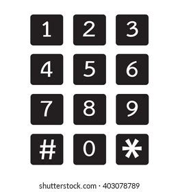 Number Pad Icon Isolated Vector Illustration Stock Vector Royalty Free Shutterstock