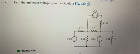 Solved Find The Unknown Voltage V In The Circuit In Fig Chegg