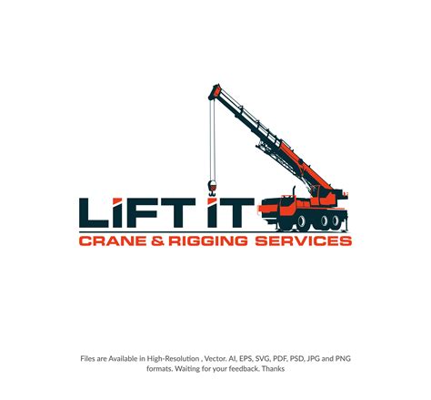 Bold Modern Crane Service Logo Design For Lift It Crane And Rigging
