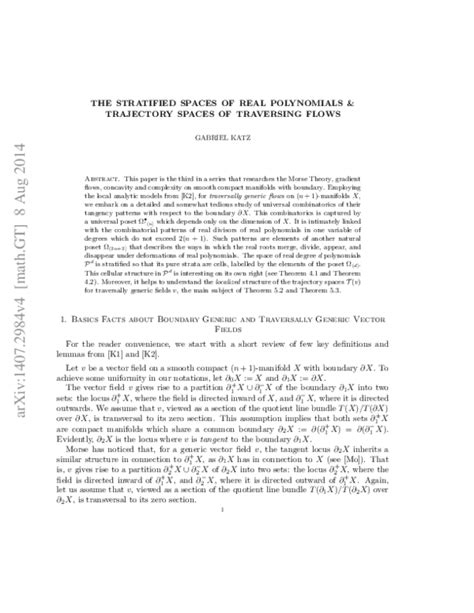 Pdf 1 Basics Facts About Boundary Generic And Traversally Generic Vector