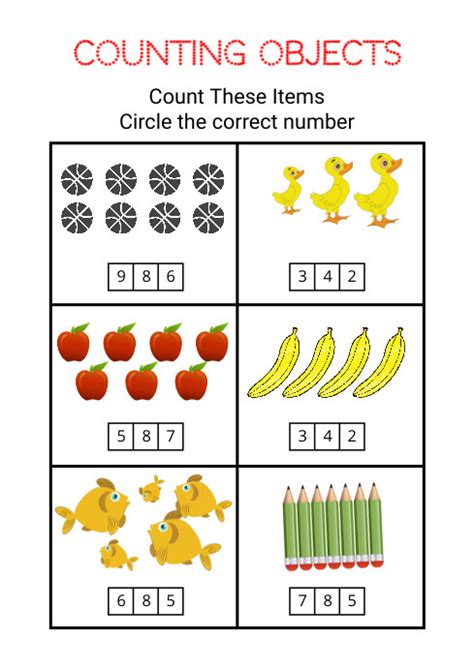 Counting Objects Worksheet Have Fun Teaching Worksheets Library