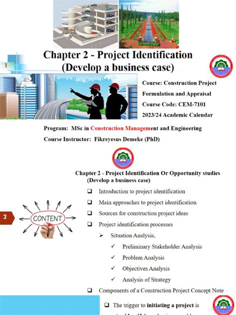 Chapter 2 Project Identification Pdf Pdf