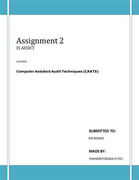 Computer Assisted Audit Techniques Caats Is Audit