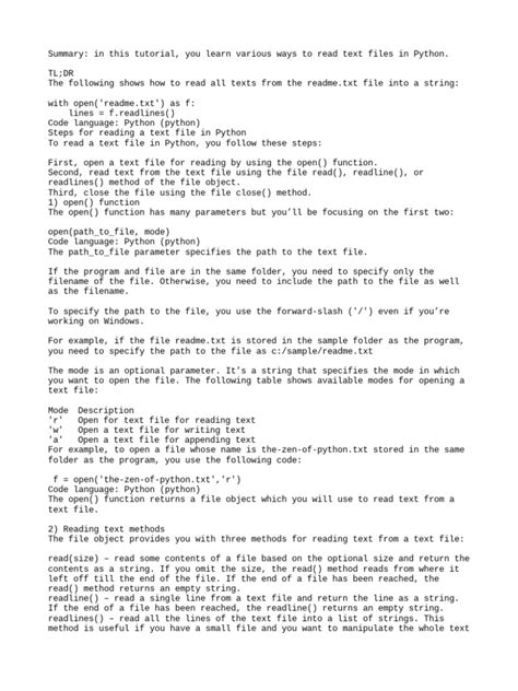 Python Stuff Pdf Computer File Text File