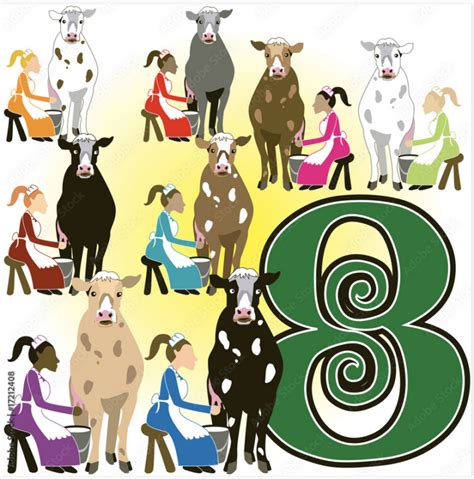 Day 8 Of 12 Days Of Christmas Eight Maids A Milking Jackson