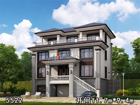 5522四层带车库农村别墅图纸设计