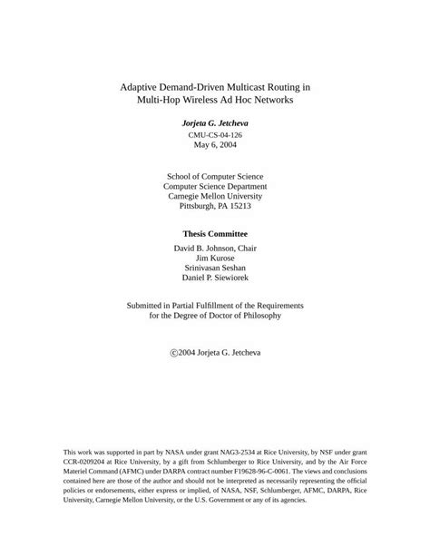 Pdf Adaptive Demand Driven Multicast Routing In Multi Reports