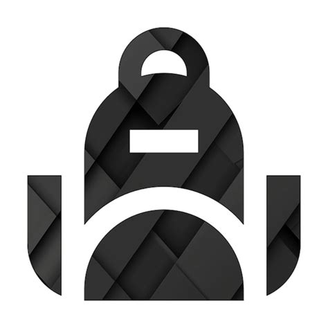 Premium Photo Image Icons Backpack Black Rectangle Background
