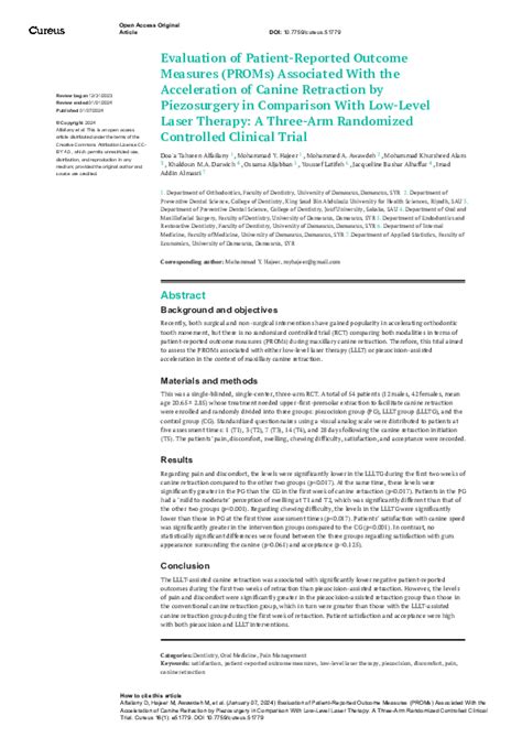 Pdf Evaluation Of Patient Reported Outcome Measures Proms