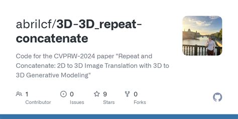Github Abrilcf3d 3drepeat Concatenate Code For The Cvprw 2024