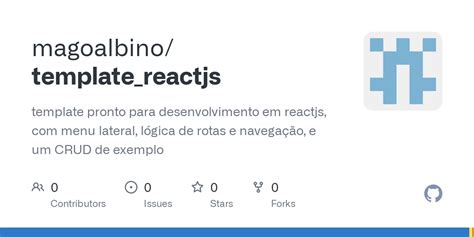 GitHub Magoalbino Template Reactjs Template Pronto Para Desenvolvimento Em Reactjs Menu