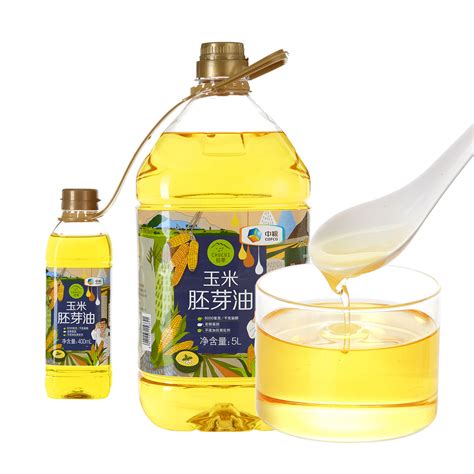 中粮初萃玉米胚芽油5L 400ml非转基因营养精华物理压榨买赠实惠装 虎窝淘