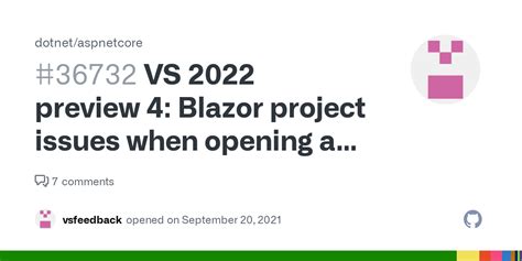 Vs 2022 Preview 4 Blazor Project Issues When Opening A Solution After