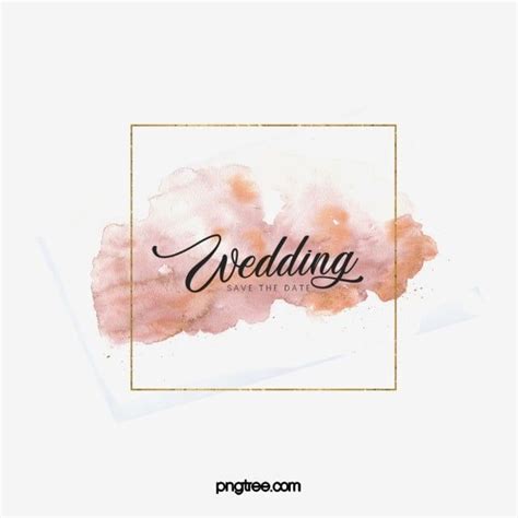 Modelo De Design De Logotipo Grátis De Logotipo De Casamento Escova Rosa Png Aguarela Marca