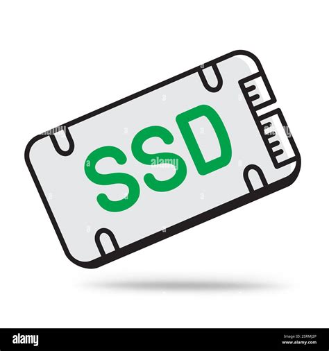Ssd Memory Outline Icon Stock Vector Image And Art Alamy