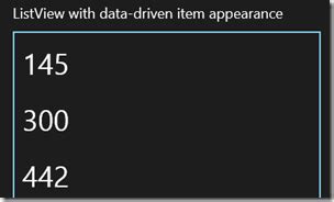 Notes On Styling A Windows Store App Listview To Vary Item Appearance According To The Data