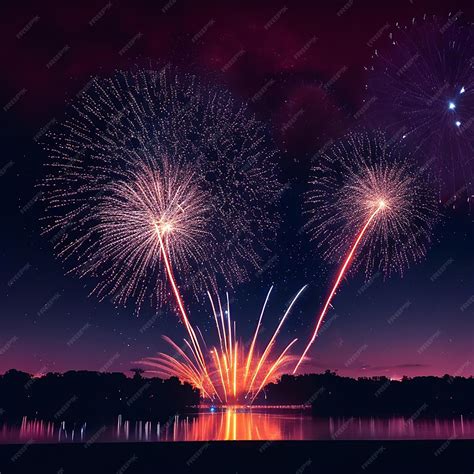 Premium Ai Image Glowing Fireworks Ai Image