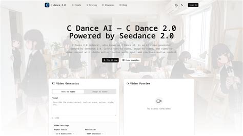 C Dance Ai — C Dance 2 0 Powered By Seedance 2 0 由 Seedance 2 0 驱动的 Ai