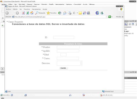 Vacil Mio Y Bayuncadas Conectar Asp Con Sqlserver 2005
