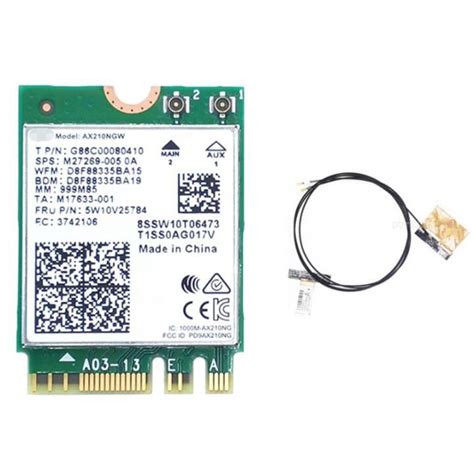 WI FI 6E Bluetooth 5 2 For Intel AX210 Dual Band 3000Mbps M 2 Wireless Card AX210NGW 2 4G 5G 802