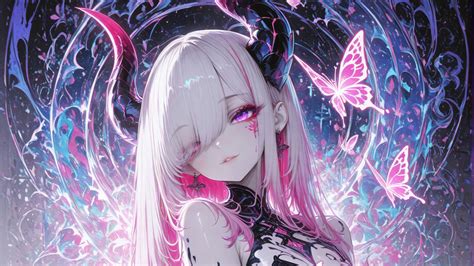 Anime Girl White Hair 4k 8505l Wallpaper Iphone Phone