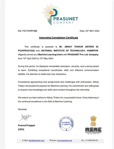 Abhay Thakur On Linkedin Machinelearning Internship Careergrowth